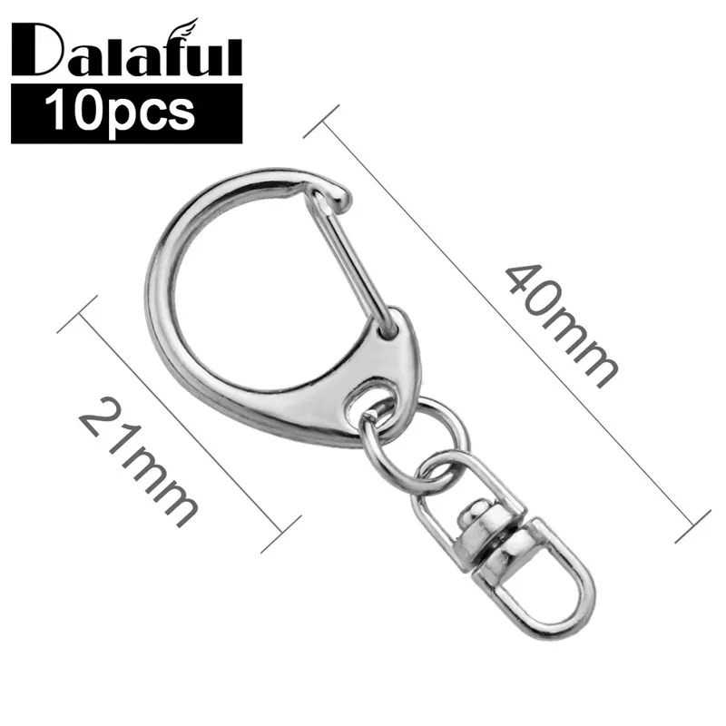 10pcs/lot Keyrings Silver Color Durable Keychain Split Ring High ...