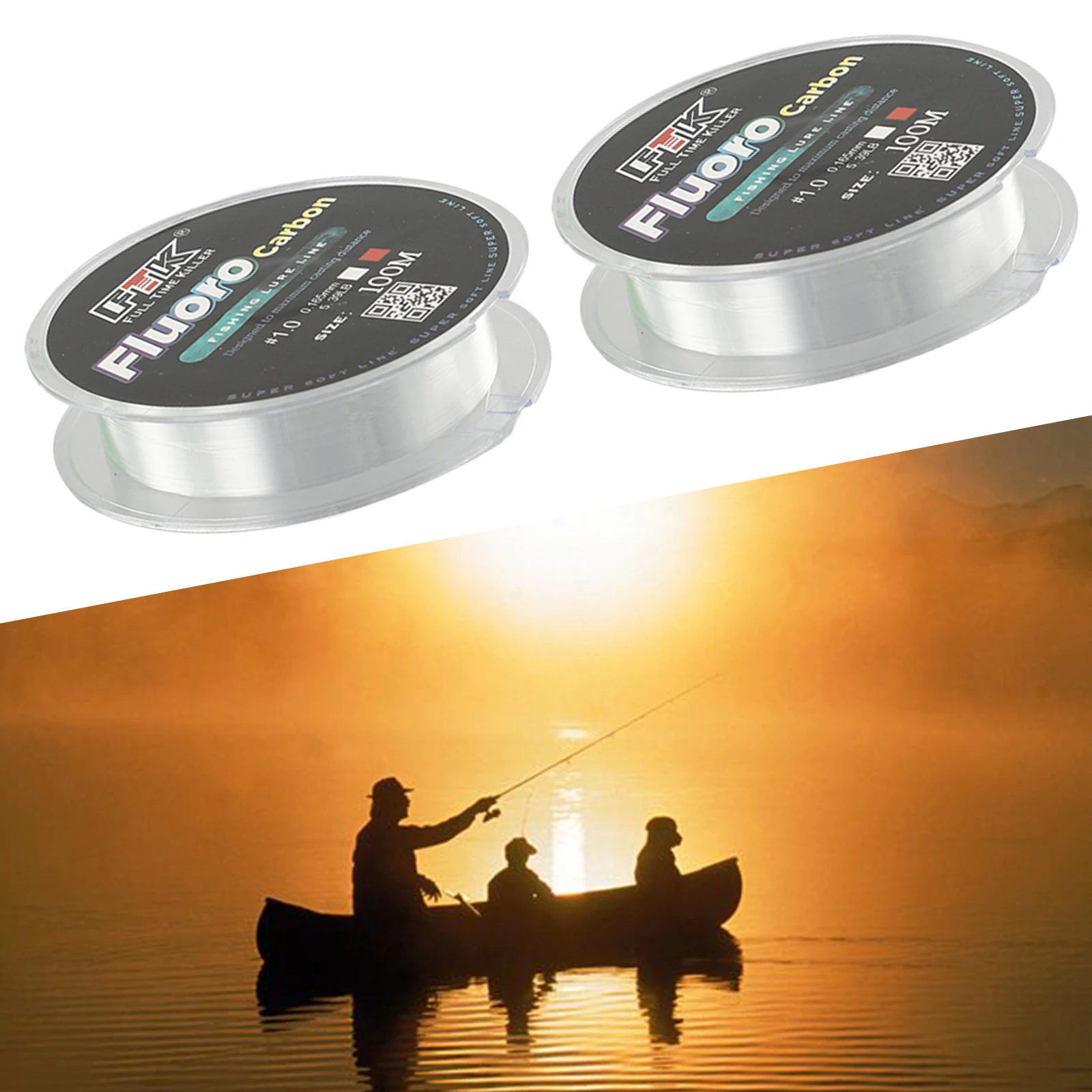 1roll Fishing Line 100M Fluorocarbon Fishings Lures Lines 4.13-34.32LB ...