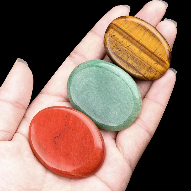 Thumb Oval Shaped Worry Palm Stone for Anxiety Natural Healing Crystals ...
