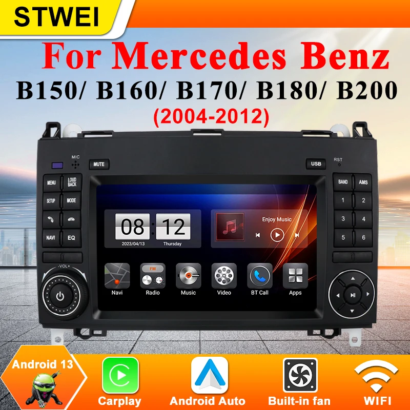 For Mercedes Benz B150 B160 B170 B180 B200 Android 13 Car Radio ...