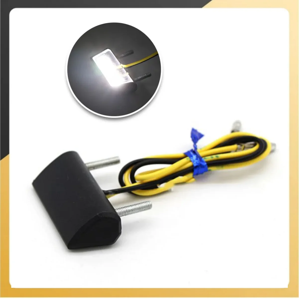 1pc-Universal-12V-DC-Motorcycle-White-LED-License-Plate-Light-Lamp ...