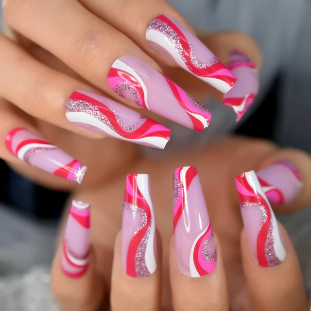 Line Designs Swirls Pink