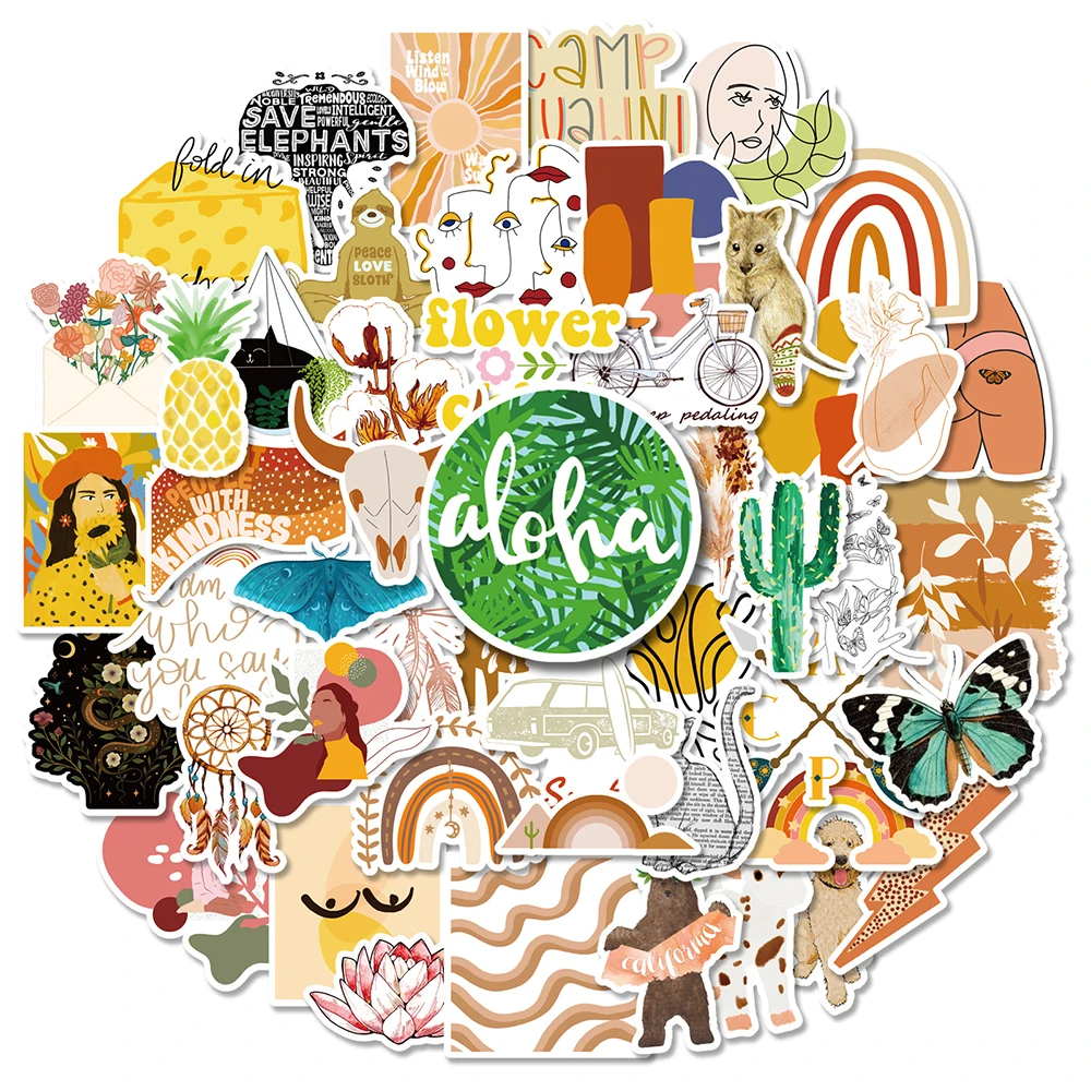 10-30-50pcs-Vintage-Bohemia-Style-Cartoon-Sticker-DIY-Luggage-Laptop ...
