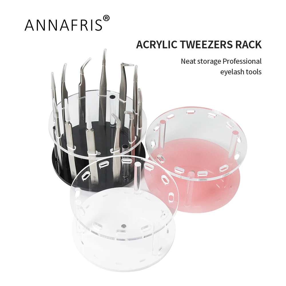 Acrylic-Eyelash-Tweezer-Storage-Rack-360-Rotating-12-Holes-Lash ...
