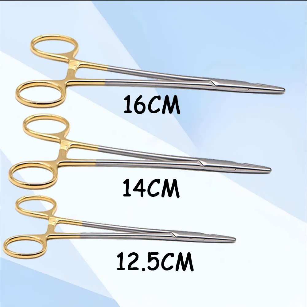 Dental Needle Holder Plier Reusable Gold Plated Handle Orthodontic ...