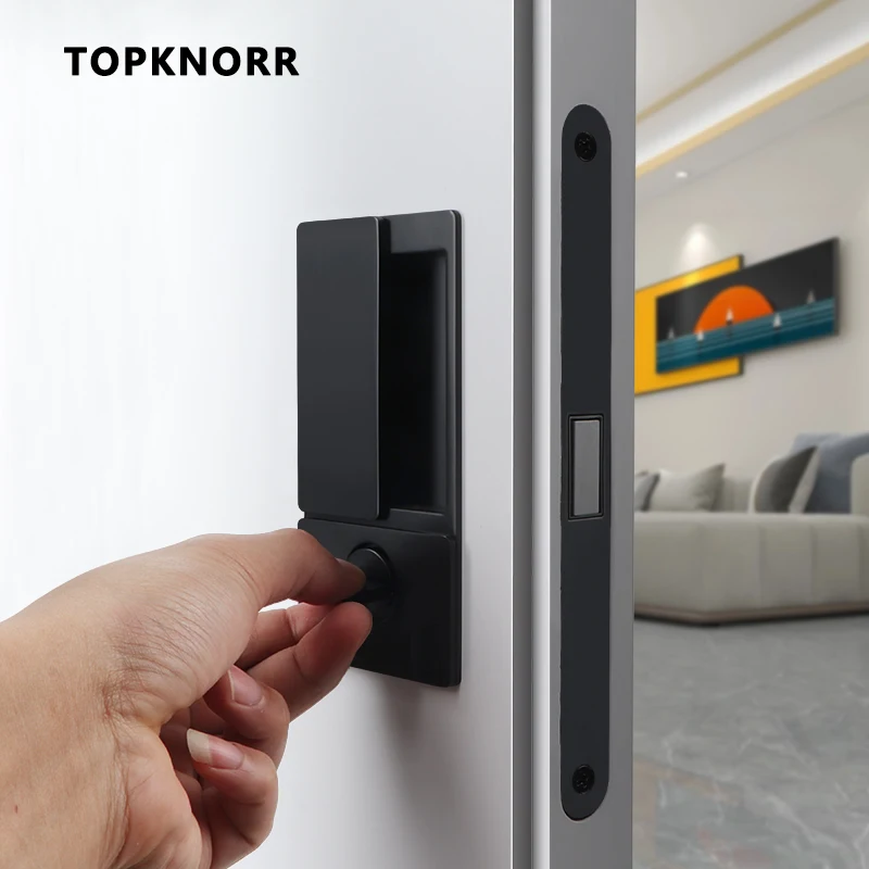 Minimalist-Ultra-thin-Door-Lock-Magnetic-Silent-Invisible-Solid-Wood ...