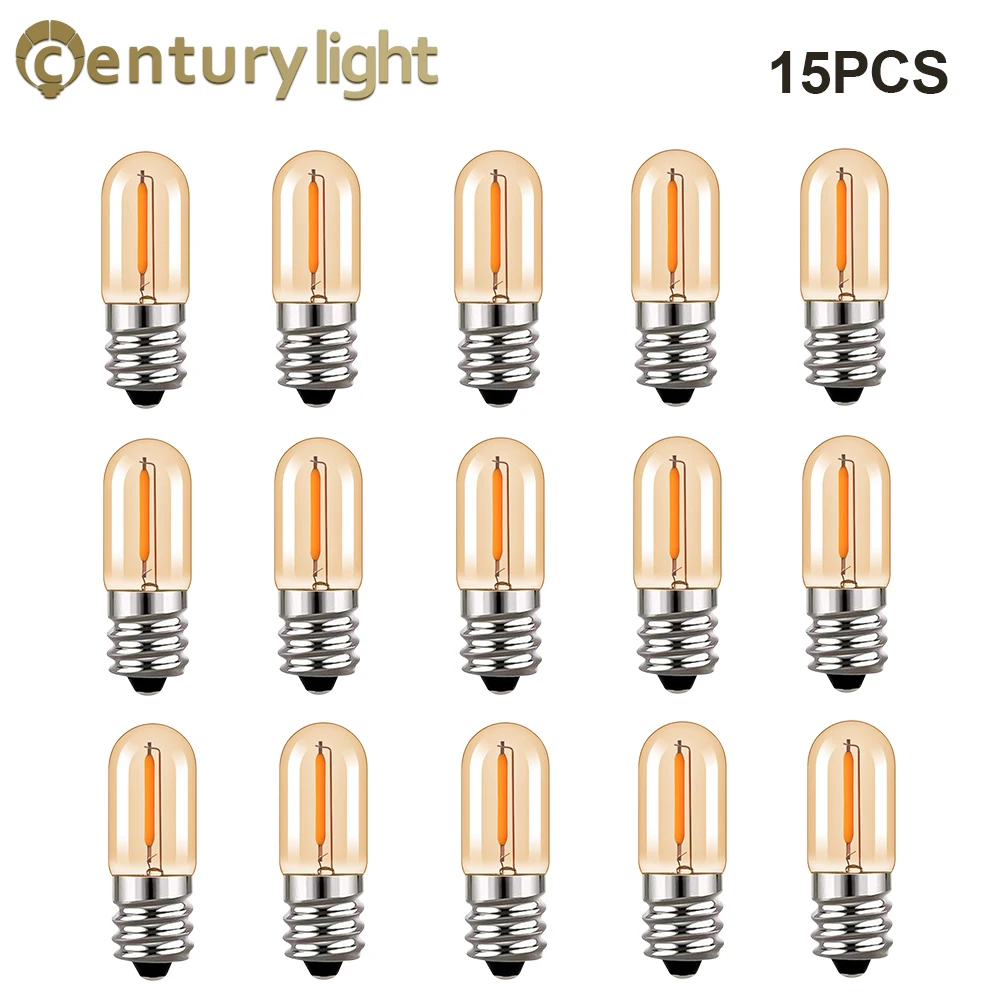 E14-LED-Light-Bulb-T16-E12-Tubular-LED-Filament-Bulb-Amber-Glass-Edison ...