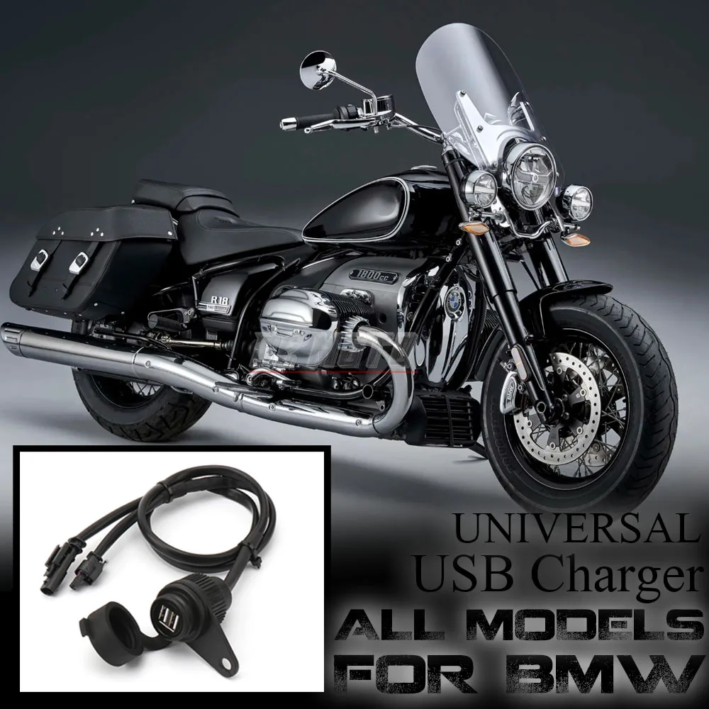 Dual USB Charger Power Adapter Hella DIN Socket For BMW R18 Motorcycle ...