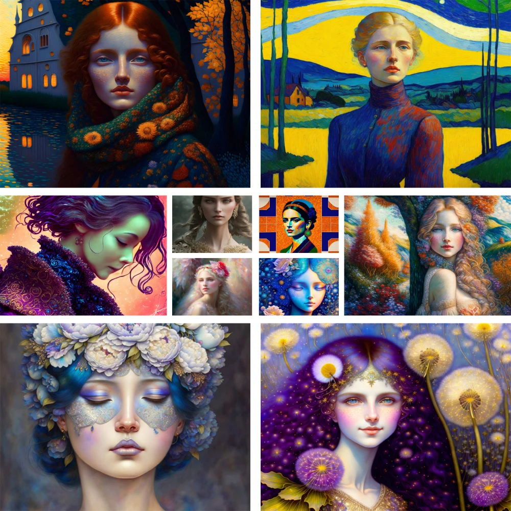 Beautiful-Women-Coloring-By-Numbers-Painting-Package-Acrylic-Paints-40 ...