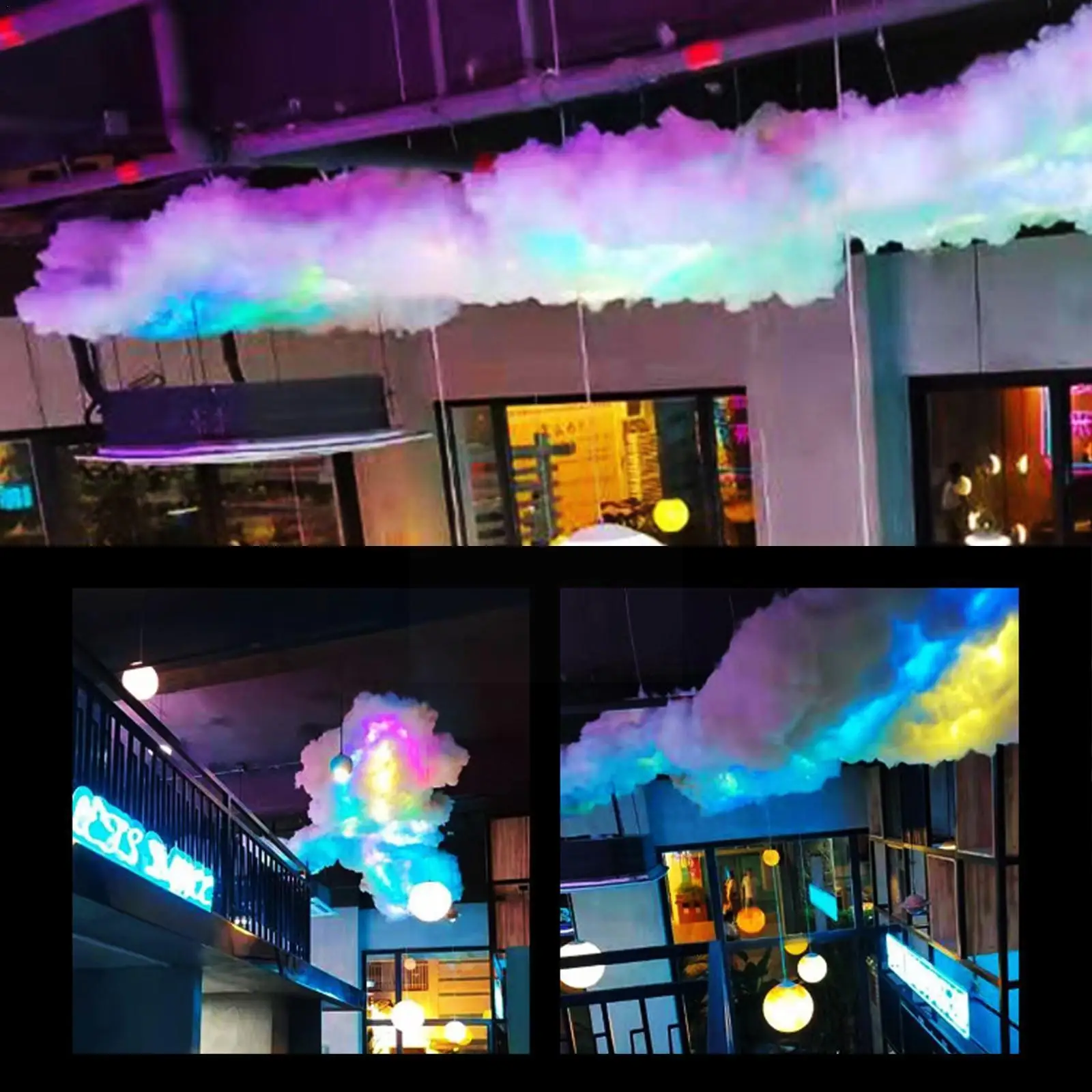 5M 3D Smart RGB LED Thundercloud Light Decorative Background Lighting ...