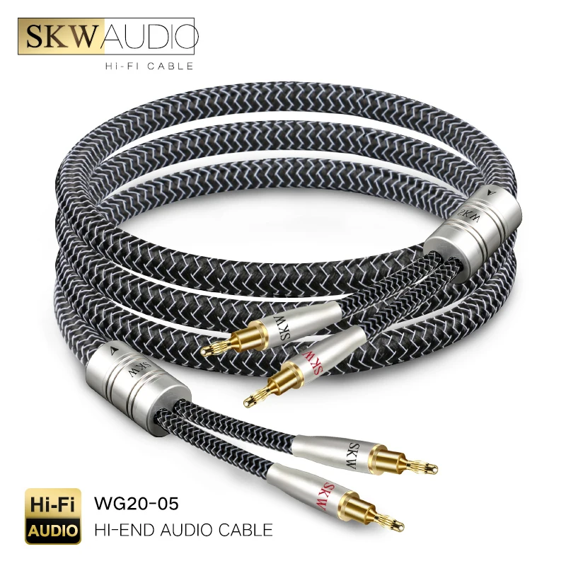 Skw Hifi Silver-plated On Occ Conductor Speaker Audio Cable Speaker ...