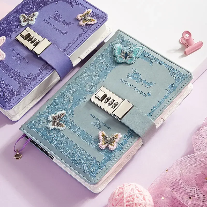 A5-Retro-Password-Notebook-with-Lock-Journals-Thicken-Hand-Ledger ...