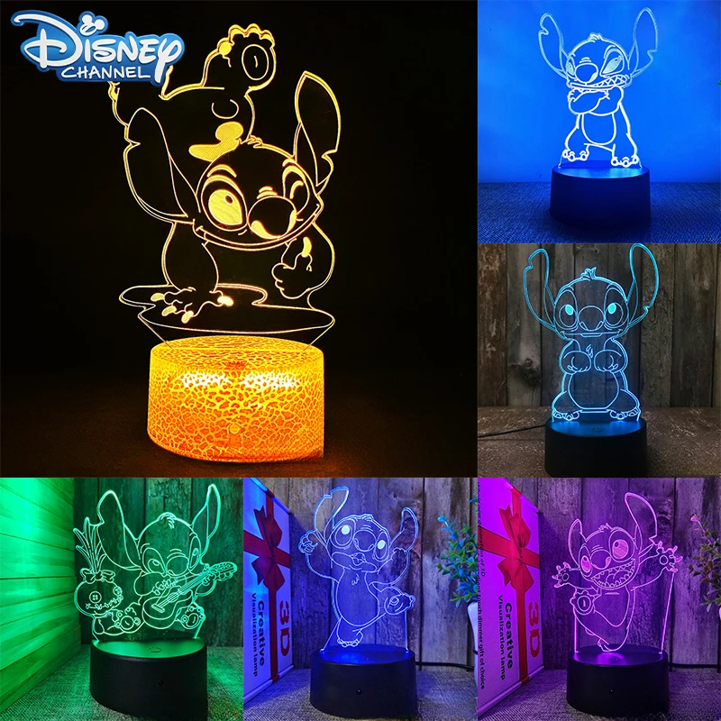 Disney-STITCH-LILO-3D-Led-Night-Light-Cartoon-Figure-Stitch-Children ...