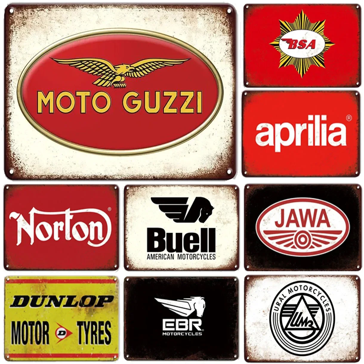 Metal-Tin-Signs-Plaque-Motorcycles-Wall-Decoration-Vintage-Iron ...
