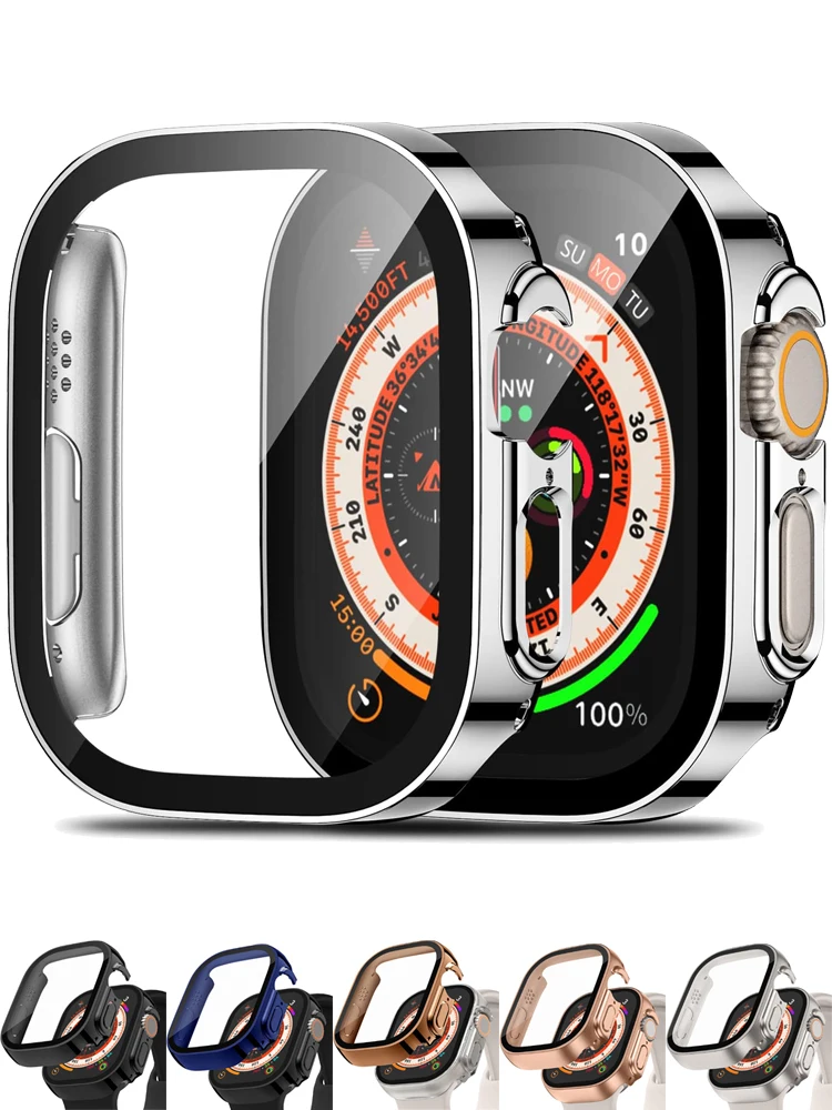 Tempered-Glass-Cover-for-Apple-Watch-Case-Ultra-2-49mm-Straight-Edge ...
