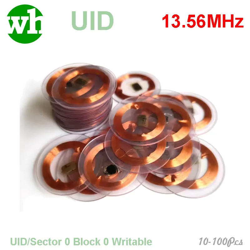 5-100Pcs 13.56Mhz UID IC Card Rewritable Changeable Chip Keyfob RFID ...
