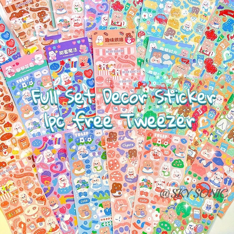 Korean Decorative Sticker | Journal Korean Stickers | Kawaii Korean ...