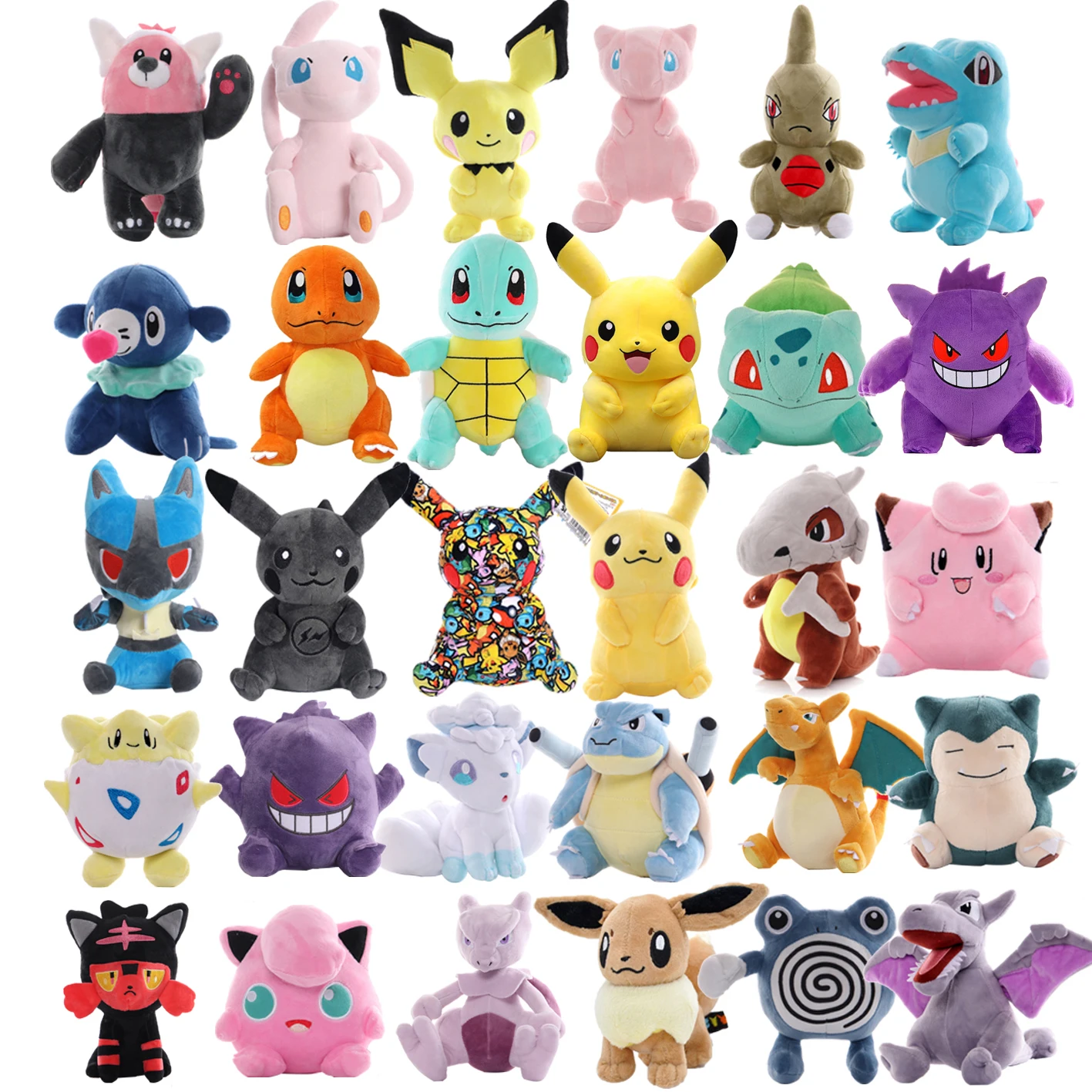 Pokemon Plush Toy Pikachu Stuffed Eevee Charmander Mewtwo Eevee ...