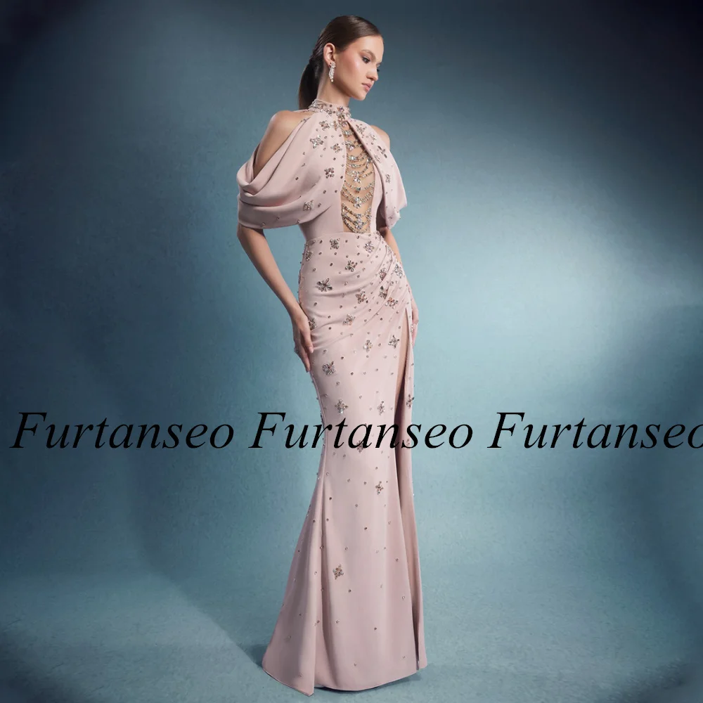 Luxury-Crystal-Prom-Dress-Customized-High-Neck-See-Through-Beading ...