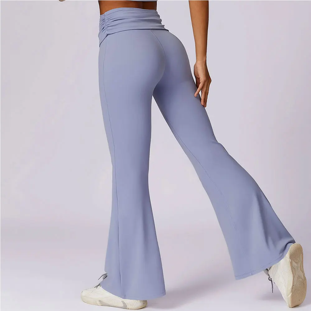 Women Flare Leggings Yoga Pants High Waist Wide Leg Pants Gym Workout ...