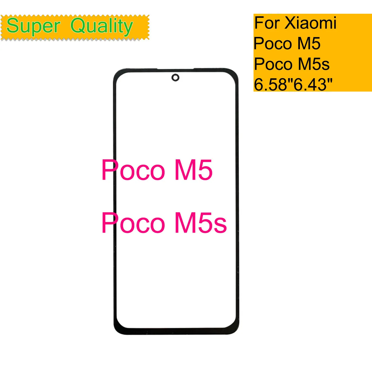 10Pcs-Lot-For-Xiaomi-Poco-M5-Touch-Screen-Panel-Front-Outer-Glass-Lens ...