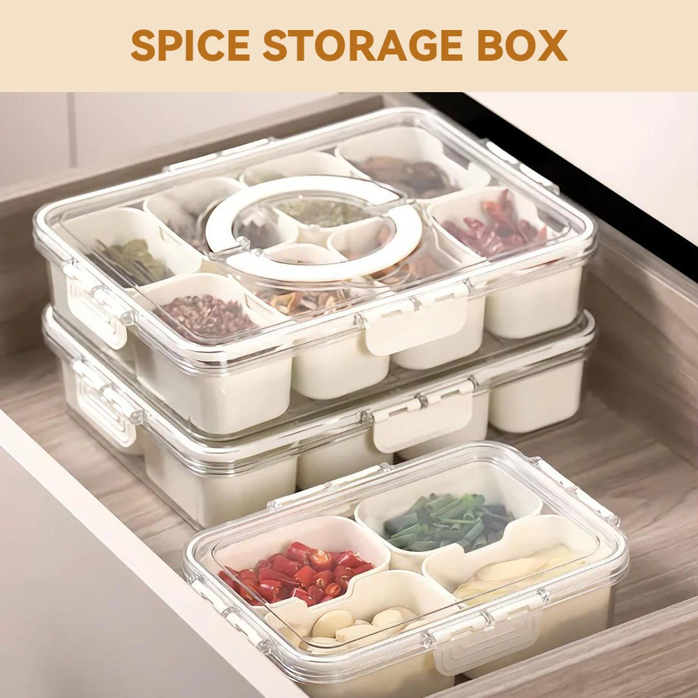 8-Grids-Divided-Serving-Tray-Storage-Box-Kitchen-Portable-Sub-format ...