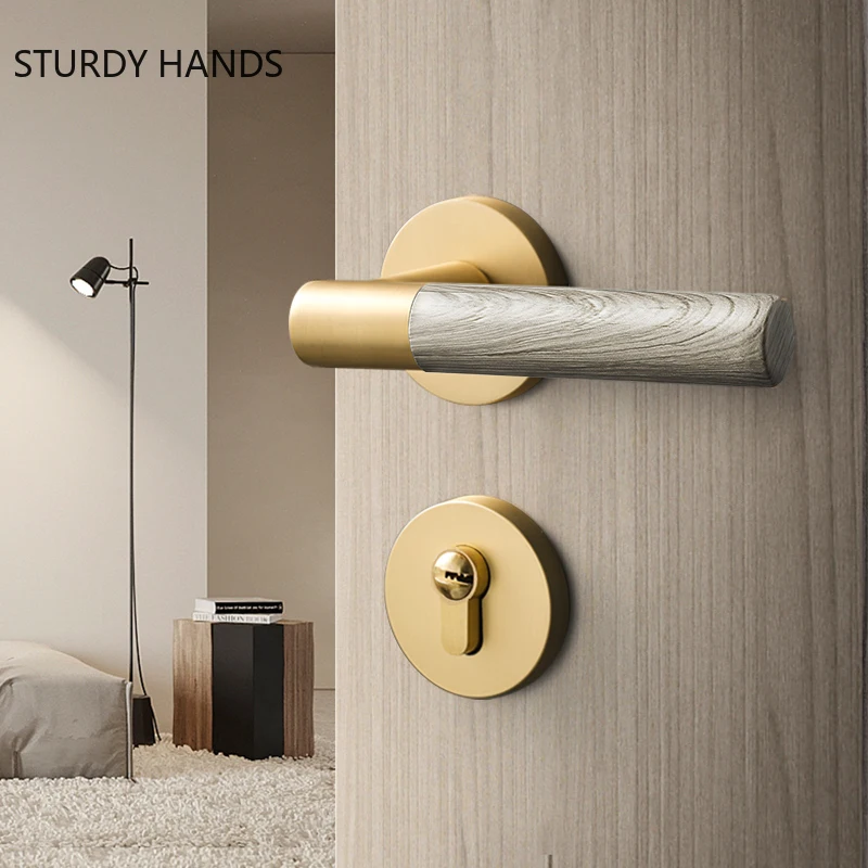 High Quality Wood Grain Handle Door Lock Zinc Alloy Security Door Locks ...