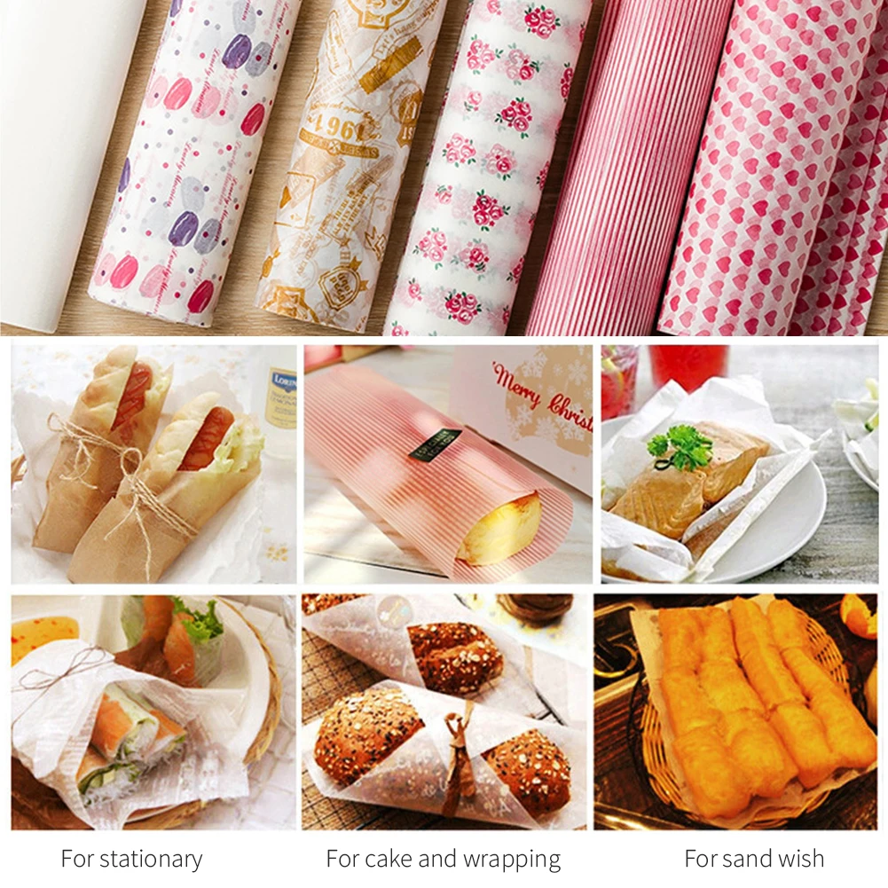 10-50Pcs-Wax-Paper-Food-Wrappers-Wrapping-Paper-Food-Grade-Grease-Paper ...