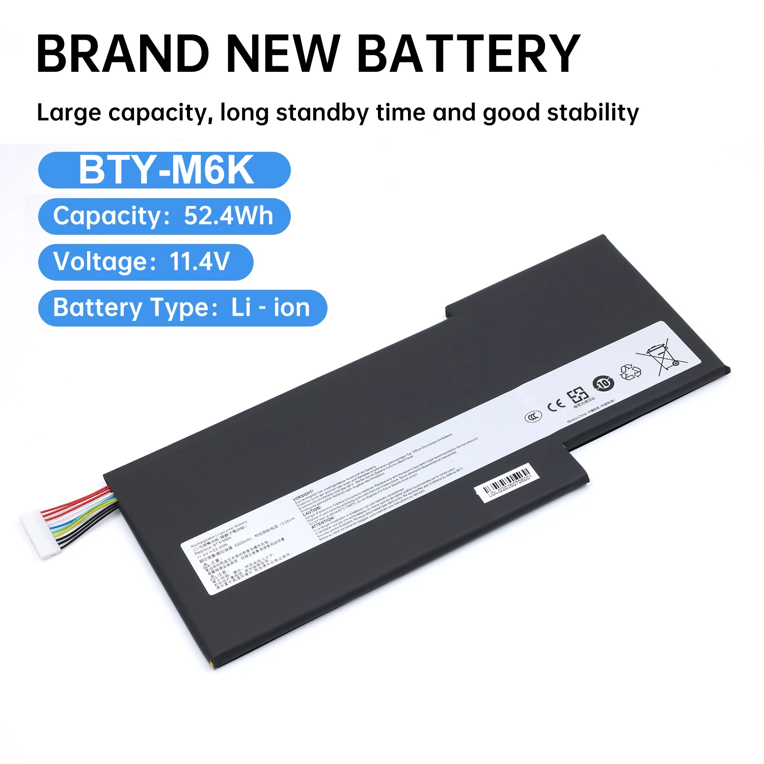 BTY-M6K batería del ordenador portátil para MSI MS-17B4 MS-16K3 GF63 ...