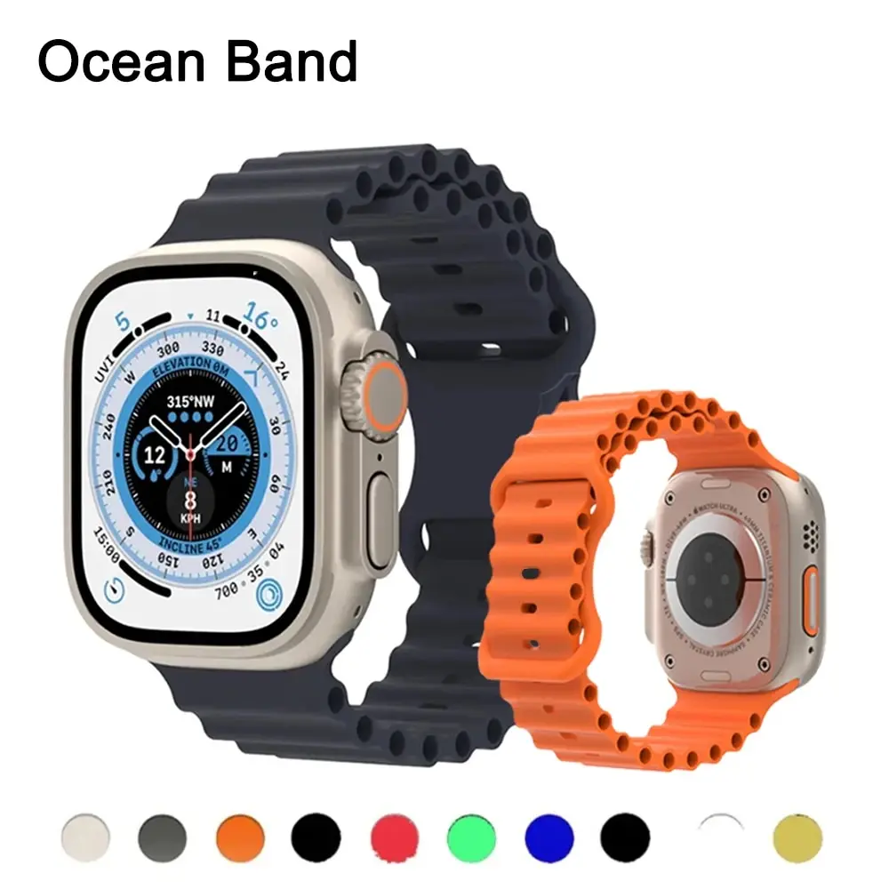 Correa-oce-nica-de-silicona-para-Apple-Watch-pulsera-Ultra-Band-de-49mm ...