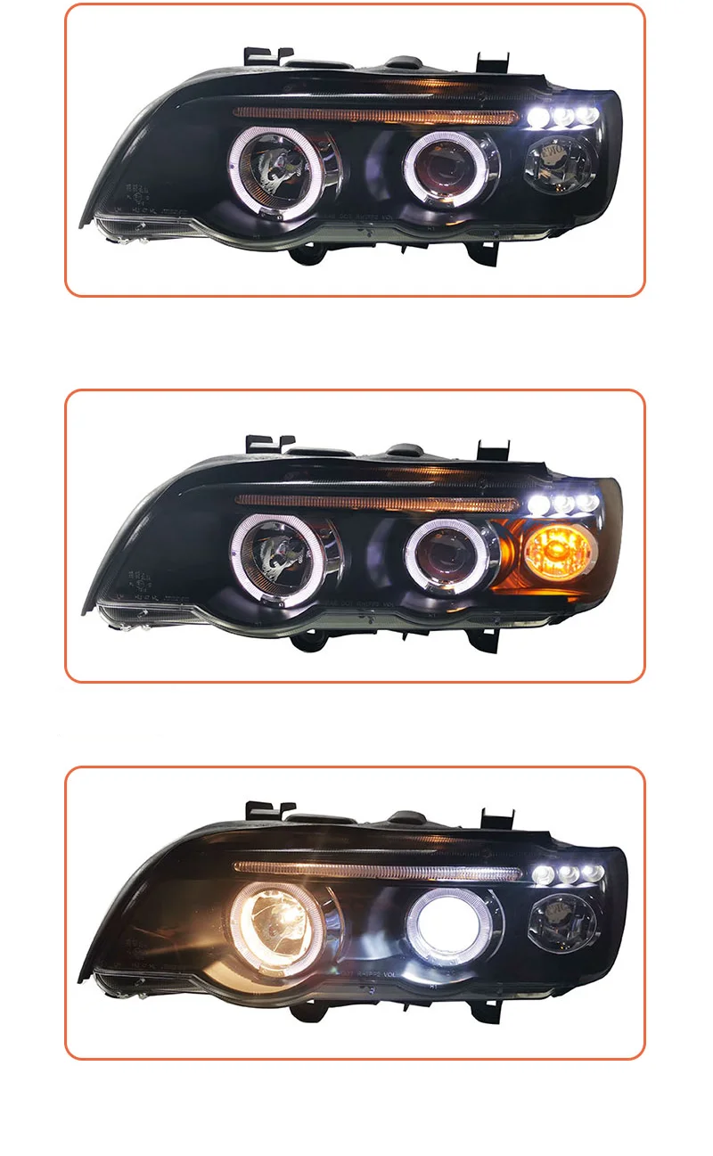 Car LED Headlamp Headlight For BMW X5 e53 98-02 DRL Daytime Running ...