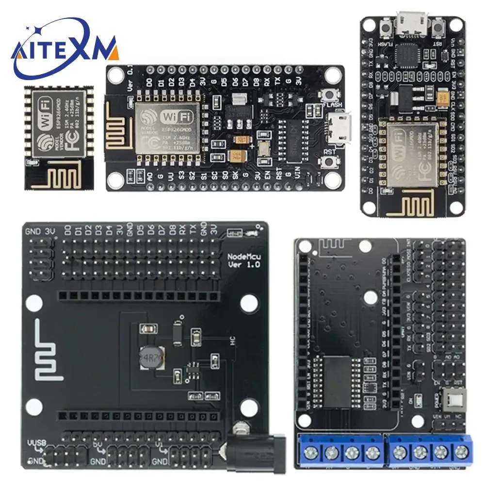 무선 모듈 Nodemcu V3 Ch340 Lua 와이파이 사물 인터넷 개발 보드 Pcb 안테나 및 Usb 포트 포함 