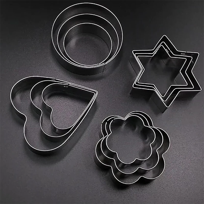Metal Mini Cookie Cutter Geometric Forms for Cookies 3 Pcs Set Easy ...