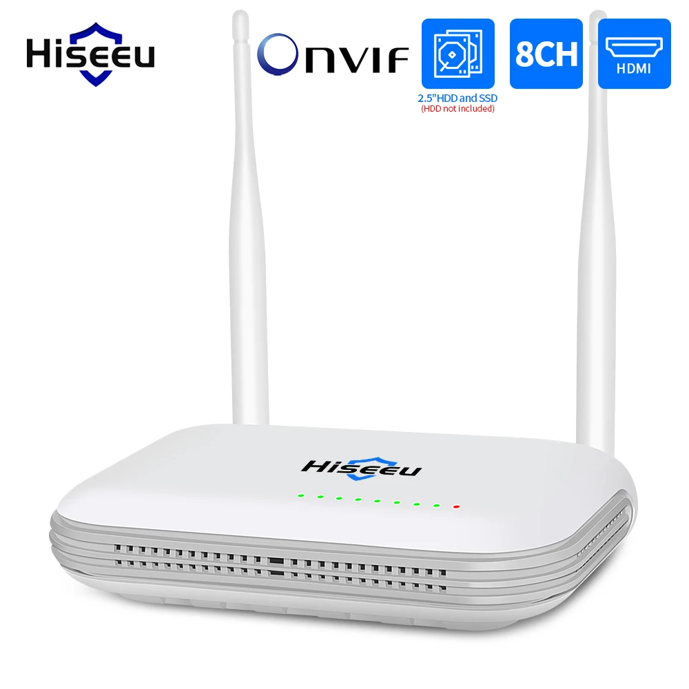 Hiseeu 3MP 5MP WiFi NVR H.265 Wireless Network Audio Video Recorder For ...