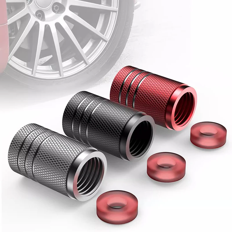 Aluminum-alloy-4Pcs-Set-Car-Tire-Valve-Cap-Dust-Cover-Car-Tire-Valve ...