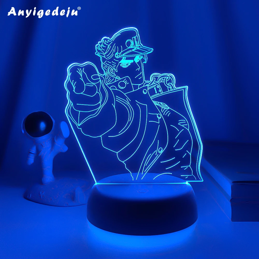 Acrylic 3d Lamp Anime JoJo Bizarre Adventure for Bedroom Decor Light ...