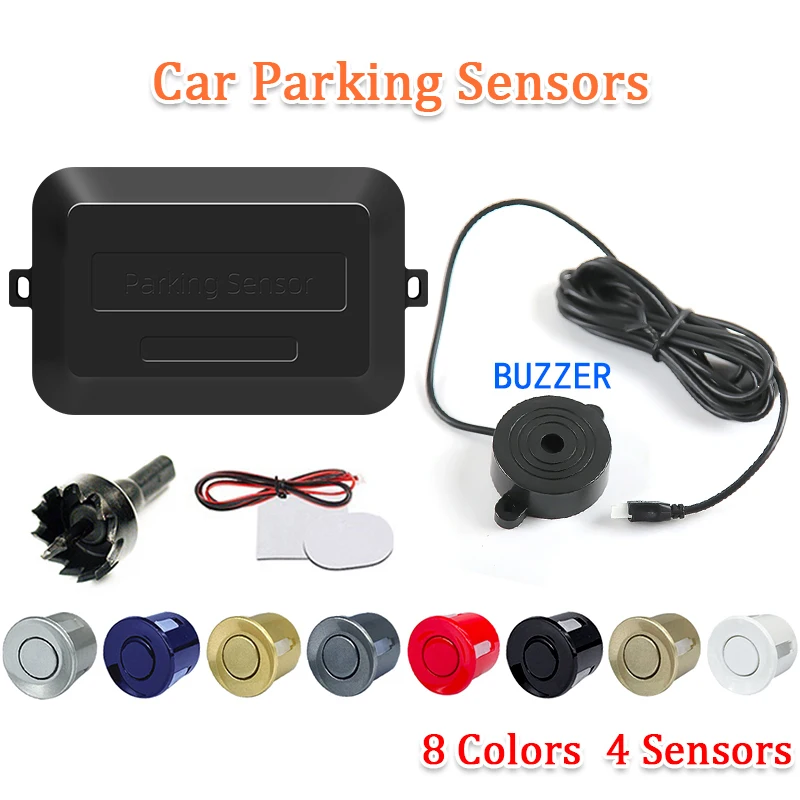 SINOVCLE-4-Sensors-Buzzer-22mm-Car-Parking-Sensor-Kit-Reverse-Backup ...
