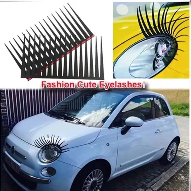 Car-Stickers-2pcs-3D-Charming-Black-False-Eyelashes-Fake-Eye-Lash ...