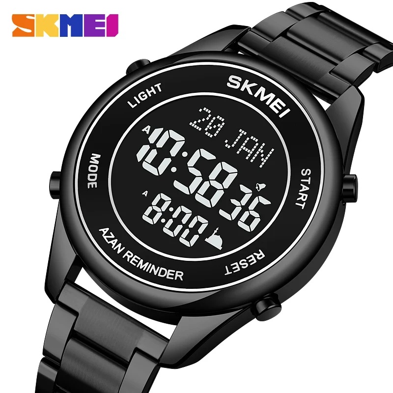 Muslim-Azan-Clock-Watch-for-Prayer-with-Qibla-Compass-Adhan-Alarm-Hijri ...