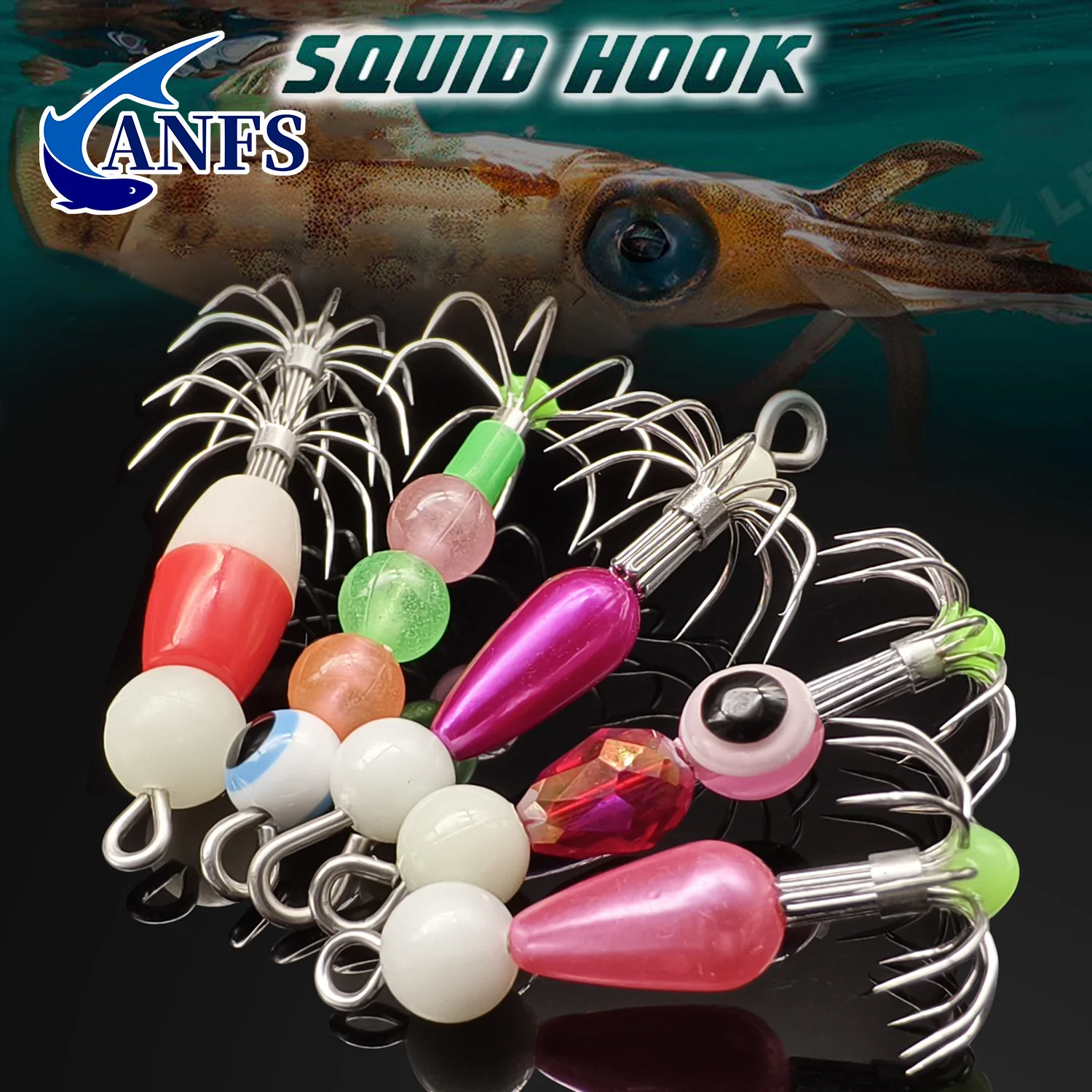 ANFS-2pcs-5pcs-Glow-Squid-Jig-Hooks-Kit-Luminous-Squid-Jigs-Lure ...