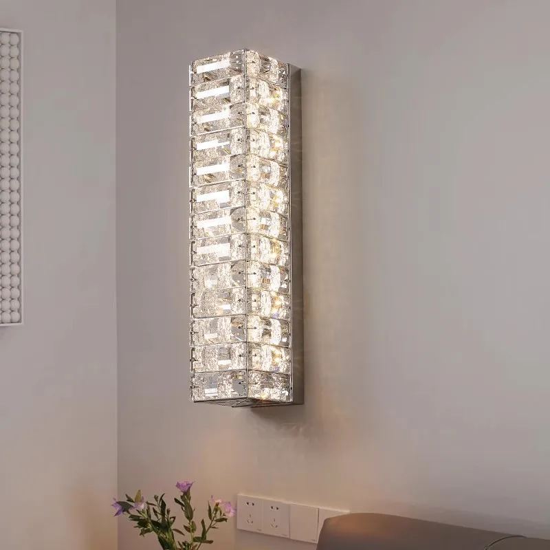 Luxury-staircase-LED-crystal-wall-lamp-high-end-living-room-background ...