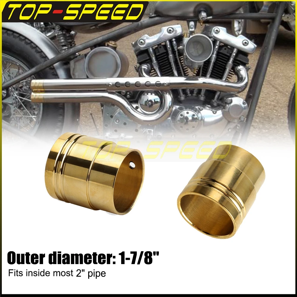 1-7/8" Diameter Pipe Brass Vintage Exhaust Tip For Harley Touring ...