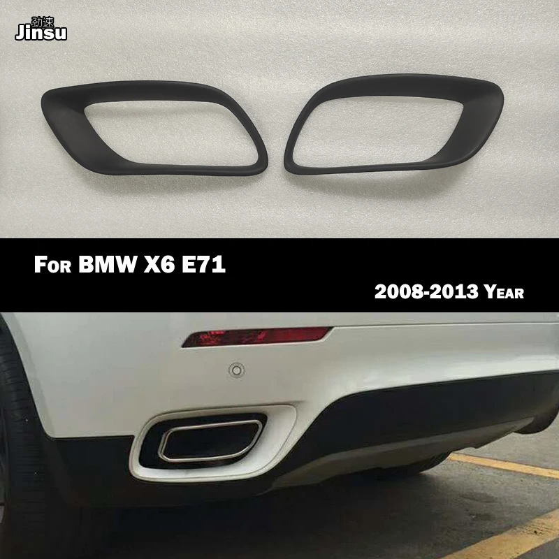 Fiber Glass Matt Black Primer Car Rear Bumper Exhaust Decorative Frame ...