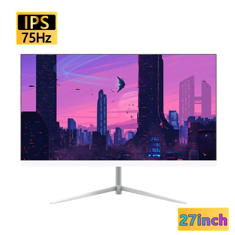 LS 27 Polegada FHD Monitor 75Hz Painel IPS LED Flat 2ms Display Monitor ...