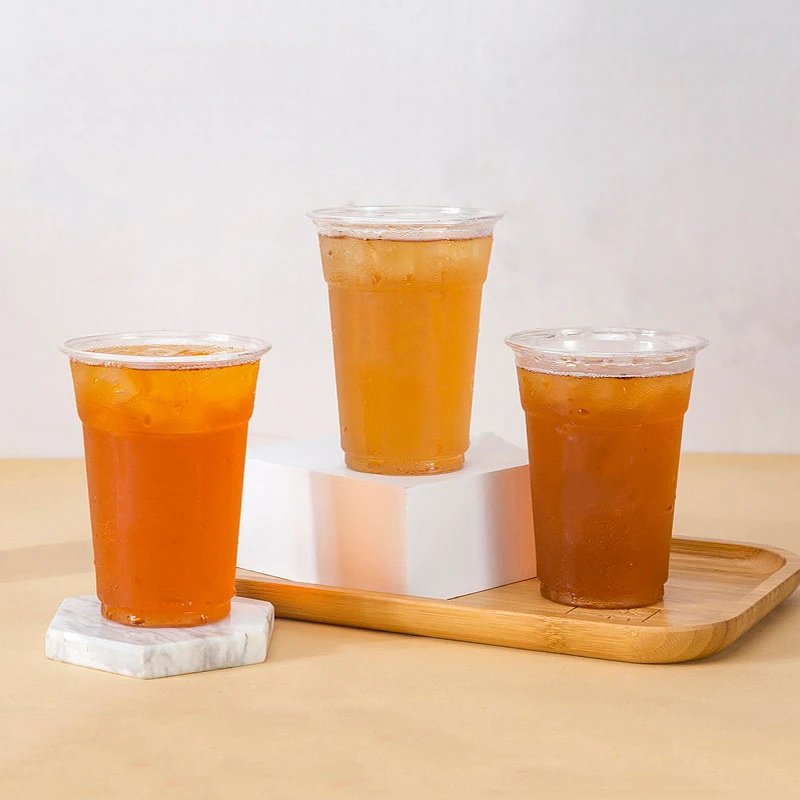 100pc-pack-Disposable-Plastic-Milk-Tea-Cups-Beverage-Juice-Cups ...