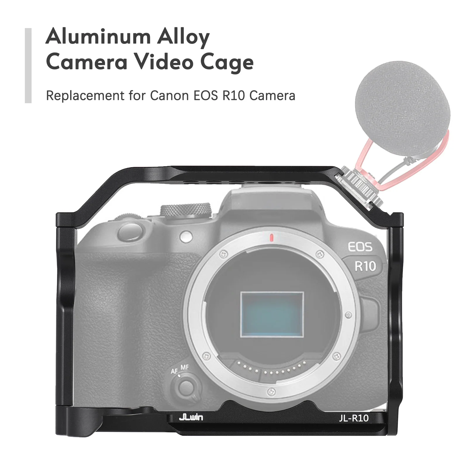 Protective-Camera-Cage-Aluminum-Alloy-for-Canon-EOS-R10-with-Cold-Shoe ...