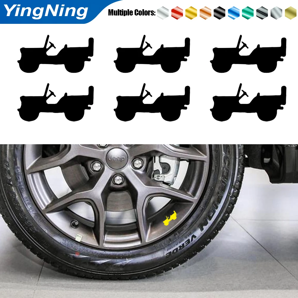 6Pcs-Car-Wheel-Sticker-Vinyl-Decal-Tire-Wheel-Hub-Creative-Car-Stickers ...