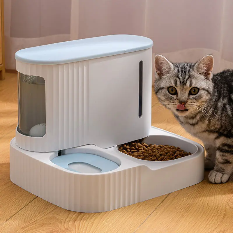 Automatic Food Water Dispenser Cats | Large Capacity Cat Food Dispenser ...