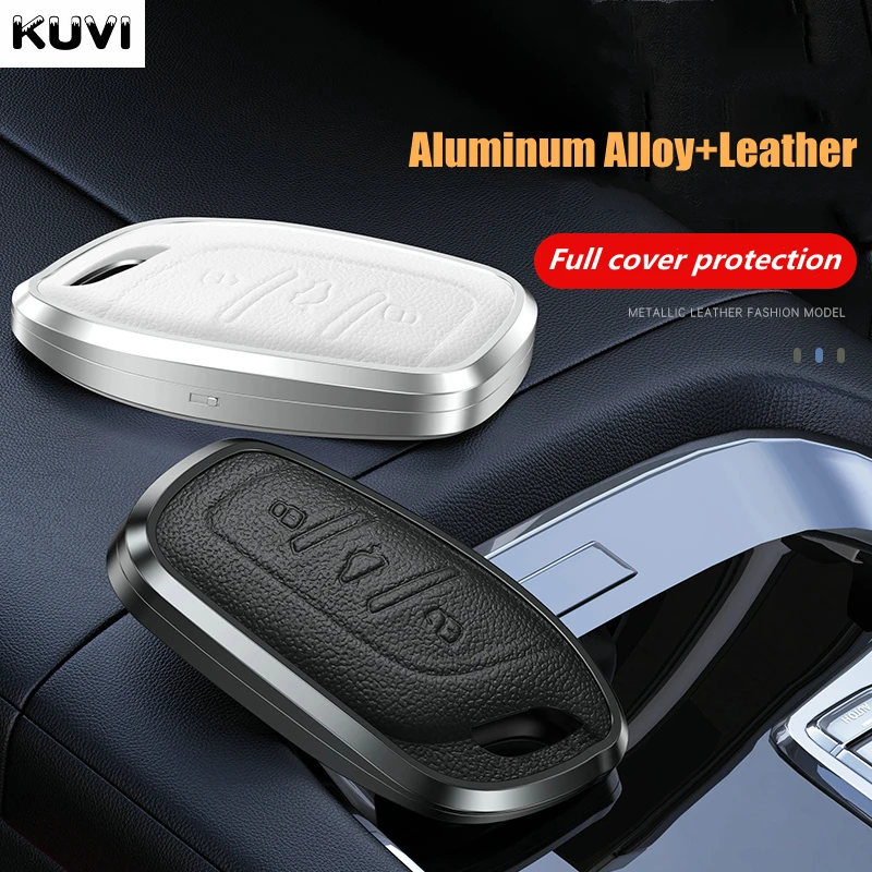 Metal-Leather-Car-Remote-Key-Cover-Case-Shell-Fob-For-MG4-MG5-MG6-MG-ZS ...