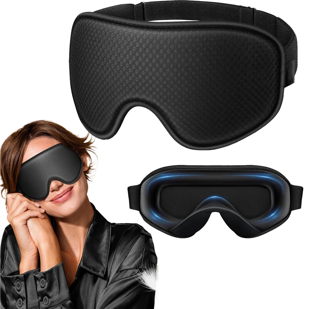 Sleep Mask Blackout Eye Masks for Sleep-3D Breathable Soft Comfortable ...